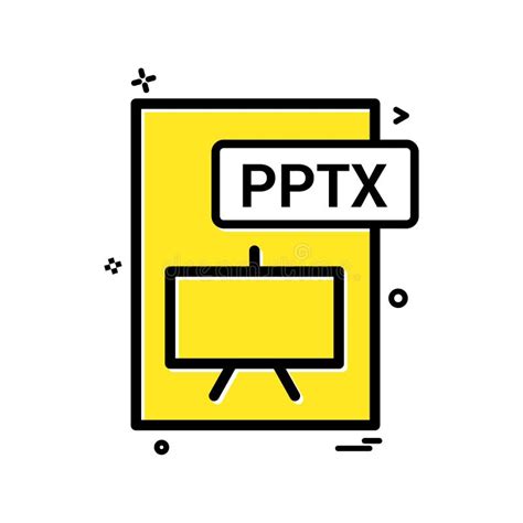 Pptx File Format Extension Color Line Icon Stock Vector Illustration Of Isolated Outline