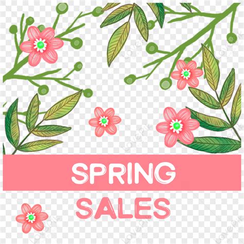 핑크 꽃 일러스트 녹색 잎 식물 장식 봄 판매 나비 장미정원주형 Png 일러스트 무료 다운로드 Lovepik