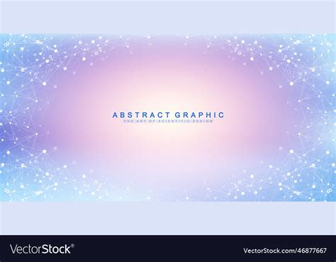 Digits Abstract Background With Connected Line Vector Image