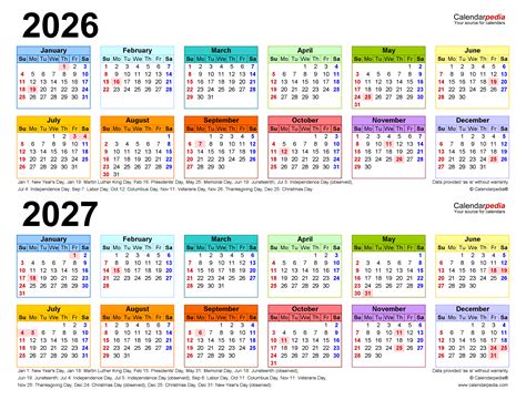 Navigating Time A Comprehensive Guide To Two Year Calendars For 2026
