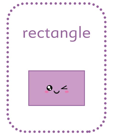 Geometric Shapes Flashcards Rectangle