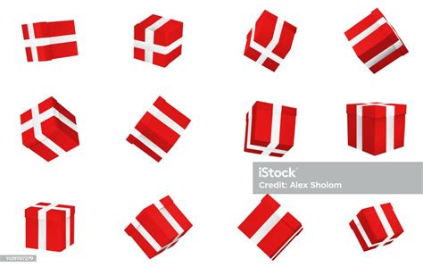 리본이있는 선물 상자의 큰 벡터 세트 밝은 축제 색상 격리 가을에 대한 스톡 벡터 아트 및 기타 이미지 가을 감정 개체 그룹 Istock