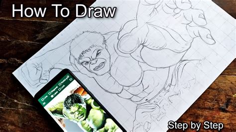 How To Draw Hulk Step By Step Tutorial For Beginners Outline