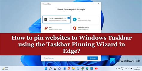 Pin Websites To Windows Taskbar Using The Taskbar Pinning Wizard In Edge TrendRadars