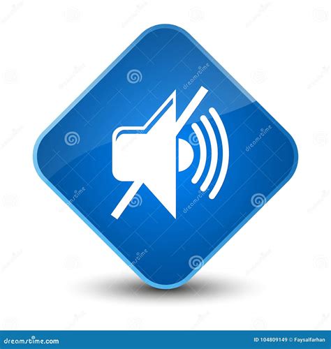 Mute Volume Icon Elegant Blue Diamond Button Stock Illustration Illustration Of Sign Audio