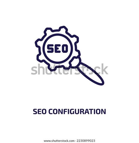 Seo Configuration Icon Programming Collection Thin Stock Vector Royalty Free 2230899023