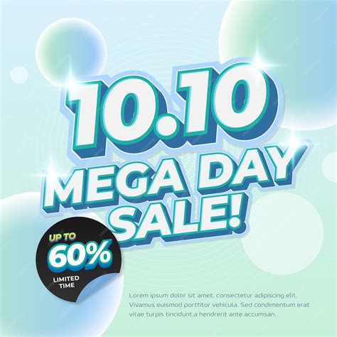 Premium Vector 10 10 Shopping Day Sale Discount Deals Editable Text With Soft Blue Green
