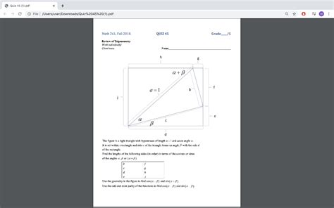 Solved The Figure Is A Right Triangle With Hypotenuse Of Chegg