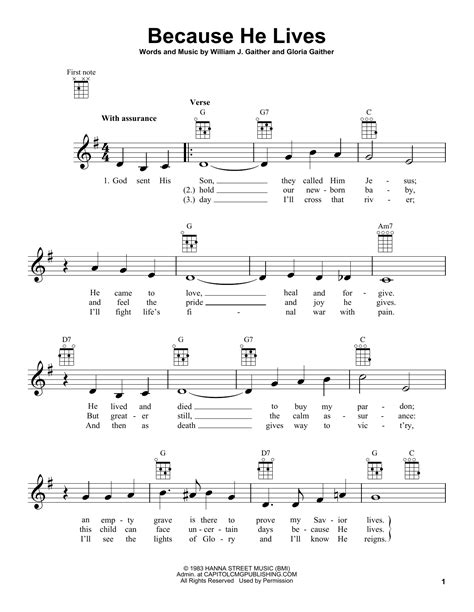 Because He Lives Guitar Chords