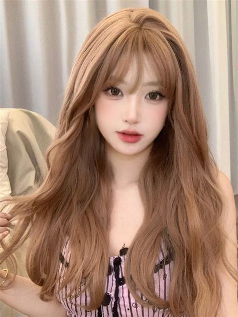 Long Body Wave Synthetic Wig With Bangs Hairstyles Haircuts Wigs With Bangs Long Hair Styles