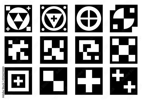 Vfx Motion Marker Set Video Footage Replacement Tracking Markers Element Stock Vector Adobe