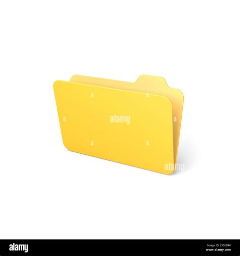 Empty File Folder Icon Isolated On White Background 3d Illustration
