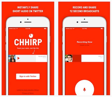 Chhirp Una App Para Ios Con La Que Compartir Clips De Audio De 12 Segundos Ví­a Twitter