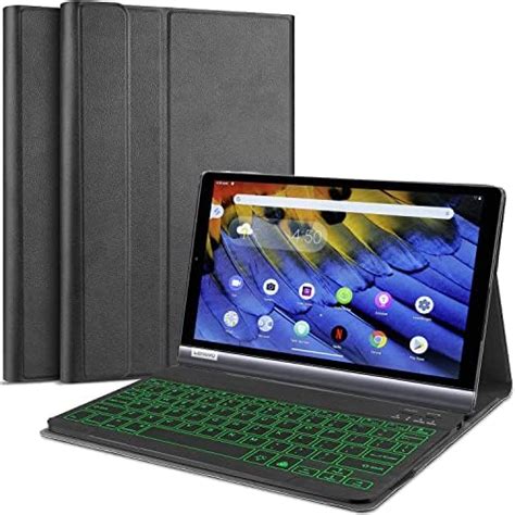 Hom 3 Fold Detachable Wireless Bluetooth Keyboard Built In 7 Colour Backlight Tablet Case