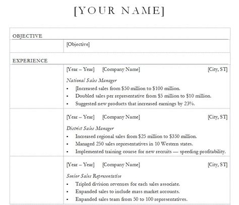 Sample Resume Xls Format