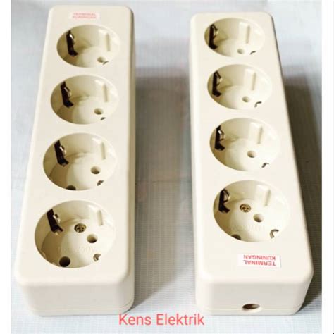 Jual Stop Kontak 4 Lubang Colokan 4 Lobang Terminal Kabel Kuningan 4lubang Uticon Shopee Indonesia
