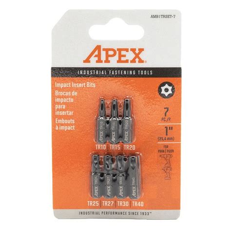 Apex Tool Group Bit 1 Torx Security Set 7 Pcs AMB1TRSET 7 Zoro
