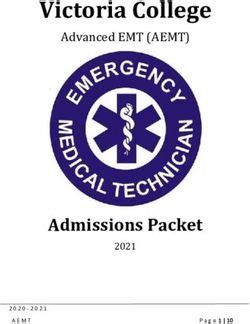 Advanced EMT AEMT Admissions Packet Victoria College