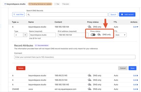 Connect Squarespace Primary Domain To Cloudflare — Beyondspace