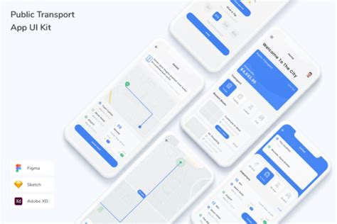 Public Transport App Ui Kit Graphic By Betush · Creative Fabrica