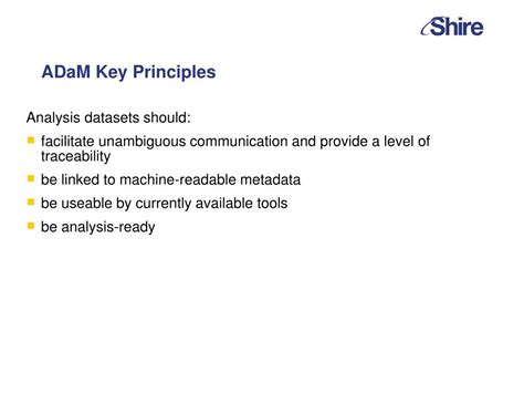 ppt introducing the cdisc analysis data model adam implementation