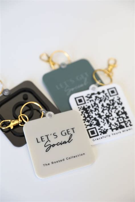 Qr Code Keychain Personalized Qr Code Keychain Business Keychain Business Marketing