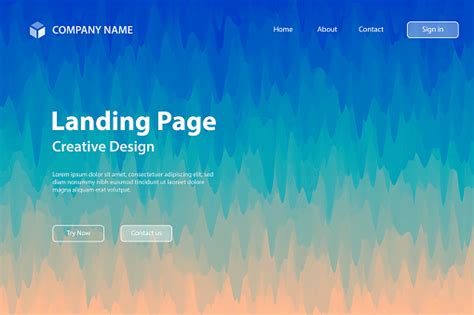 방문 페이지 템플릿 최신 배경 과 트렌디 한 텍스처 파란색 그라데이션 0명에 대한 스톡 벡터 아트 및 기타 이미지 0명