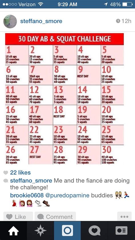 30 Day Ab And Squat Challenge Squat And Ab Challenge 30 Day Abs Squat Challenge