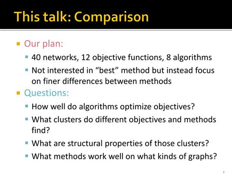 Ppt Empirical Comparison Of Algorithms For Network Community