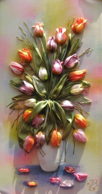 Вишивка стрічками Майстер клас Ідеї декору