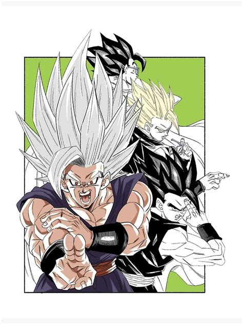Adulte Gohan All Forms Poster For Sale By Zoro Design Redbubble