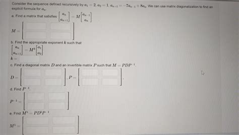 solved consider the sequence defined recursively by