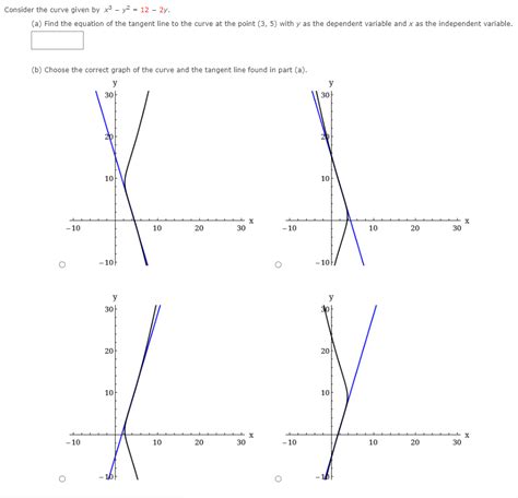 Solved Consider The Curve Given By X3−y212−2y A Find The