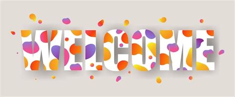 Premium Vector Bright Blobs With Welcome Text