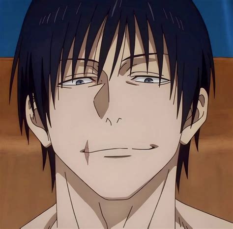 An Anime Character With Black Hair And Piercings On His Face Looking At