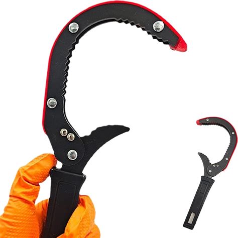 Jp 調整可能なオイル フィルター レンチ、オイル フィルター プライヤー オイルフィルターレンチ鋸歯状ジョー付き