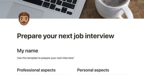 free job interview application notion template by clara valderrama