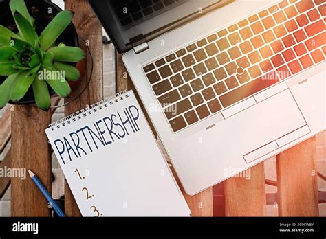 Handwriting Text Partnership Conceptual Photo Legal Relation Between Two Or More Principals In