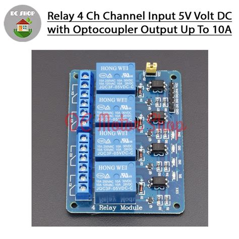Jual Relay Ch Channel Input V Volt DC With Optocoupler Output Up To A Shopee Indonesia