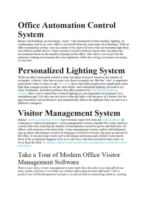 office automation control system pdf automation lighting