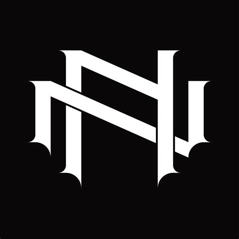 Nn Logo Monogram With Vintage Overlapping Linked Style Design Template