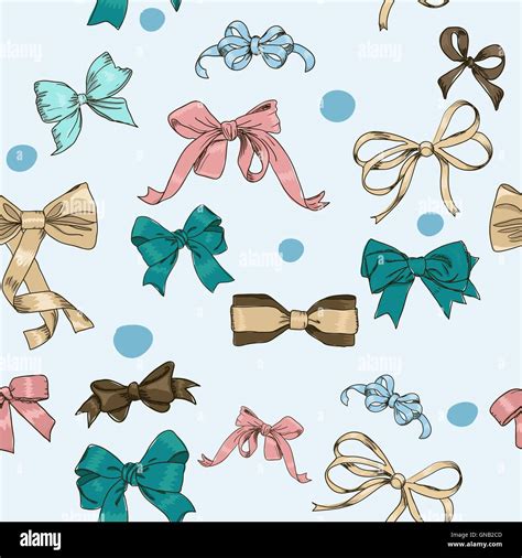 Semless Texture With Vintage Bows Stock Vector Image And Art Alamy