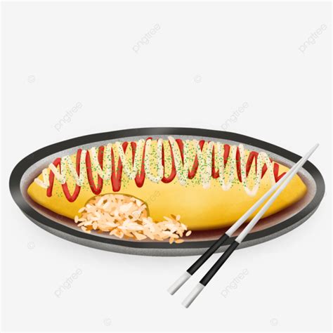 카레 소스를 곁들인 오므라이스 오므라이스 일본 음식 계란 Png 일러스트 및 Psd 이미지 무료 다운로드 Pngtree