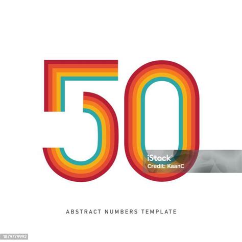 등번호 50번 추상 숫자 템플릿입니다 기념일 번호 템플릿 절연 기념일 아이콘 라벨 기념일 상징 벡터 스톡 일러스트 50주년에 대한 스톡 벡터 아트 및 기타 이미지 Istock