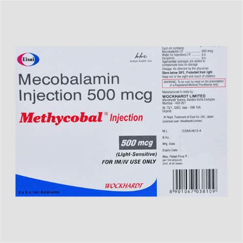 Mecobalamin 500mcg Methycobal Injection Asparway