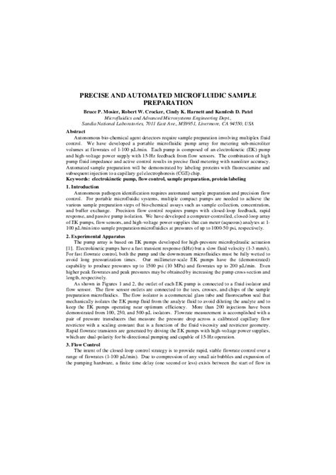 Pdf Precise And Automated Microfluidic Sample Preparation