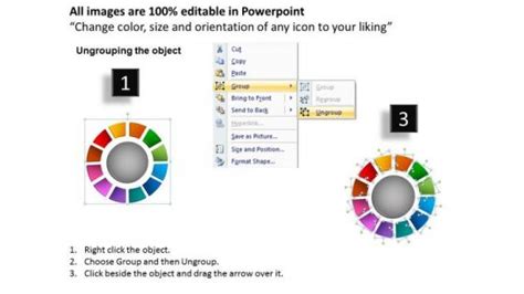 Powerpoint Theme Ring Chart Diagram Growth Ppt Template
