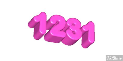 1231 Number Animated  Logo Designs