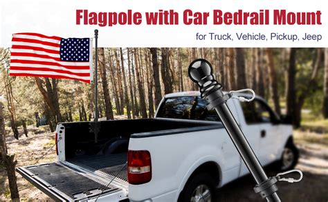Popohoser Truck Flag Pole With Mount For Truck Bed