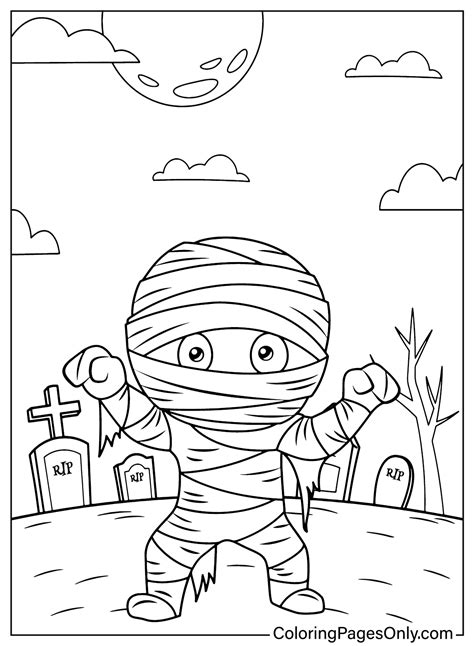 Coloring Page Of A Mummy Free Printable Coloring Pages